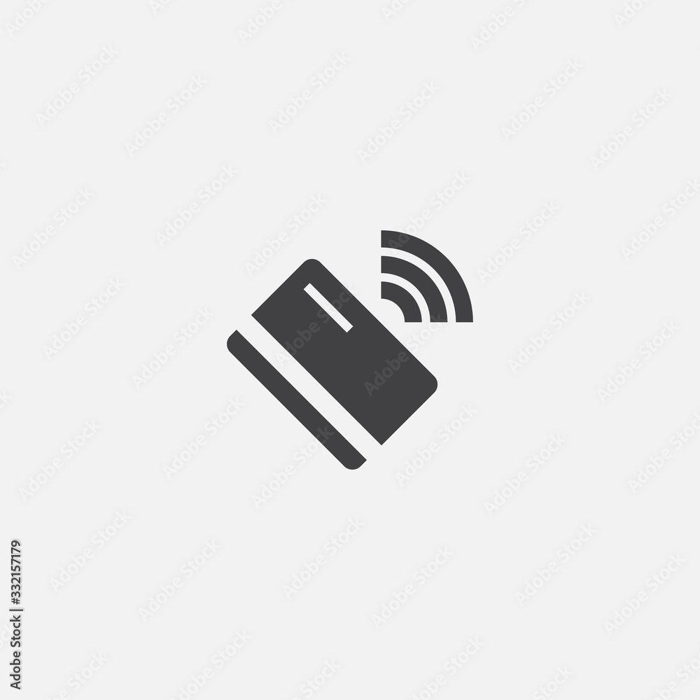 contactless payment base icon. Simple sign illustration. contactless ...