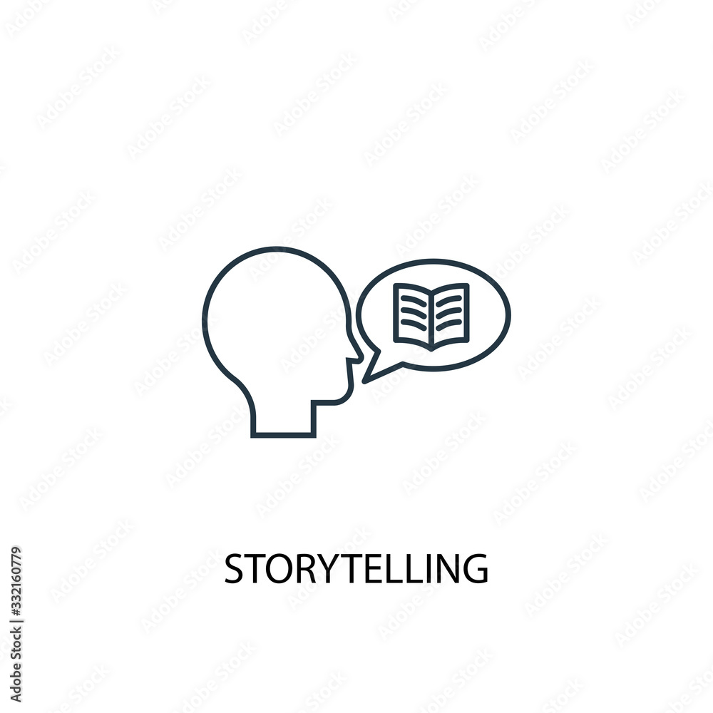 storytelling concept line icon. Simple element illustration ...
