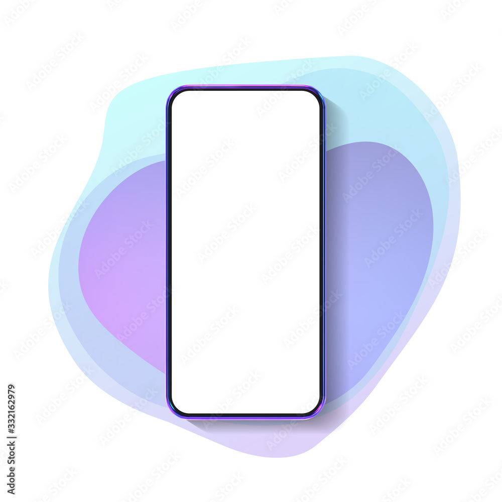 3D realistic colorful smartphone mockup. Template for infographics and ...