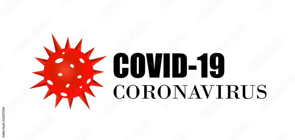 Covid-19 Coronavirus concept inscription typography design logo. World ...
