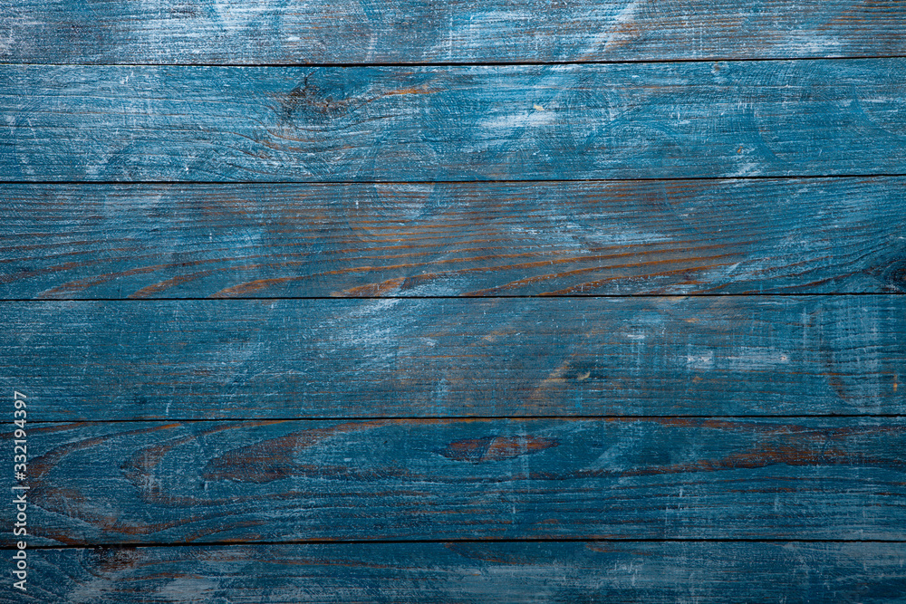Blue Vintage Wood Background