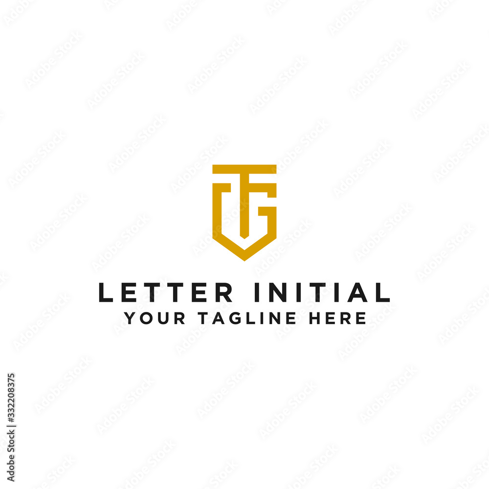 Logo The initial design of the letter TG. - Vector Stock Vector | Adobe ...