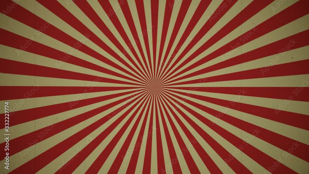 Vidéo Stock Sunburst Vintage Rays Background Rotating Retro Sun Ray