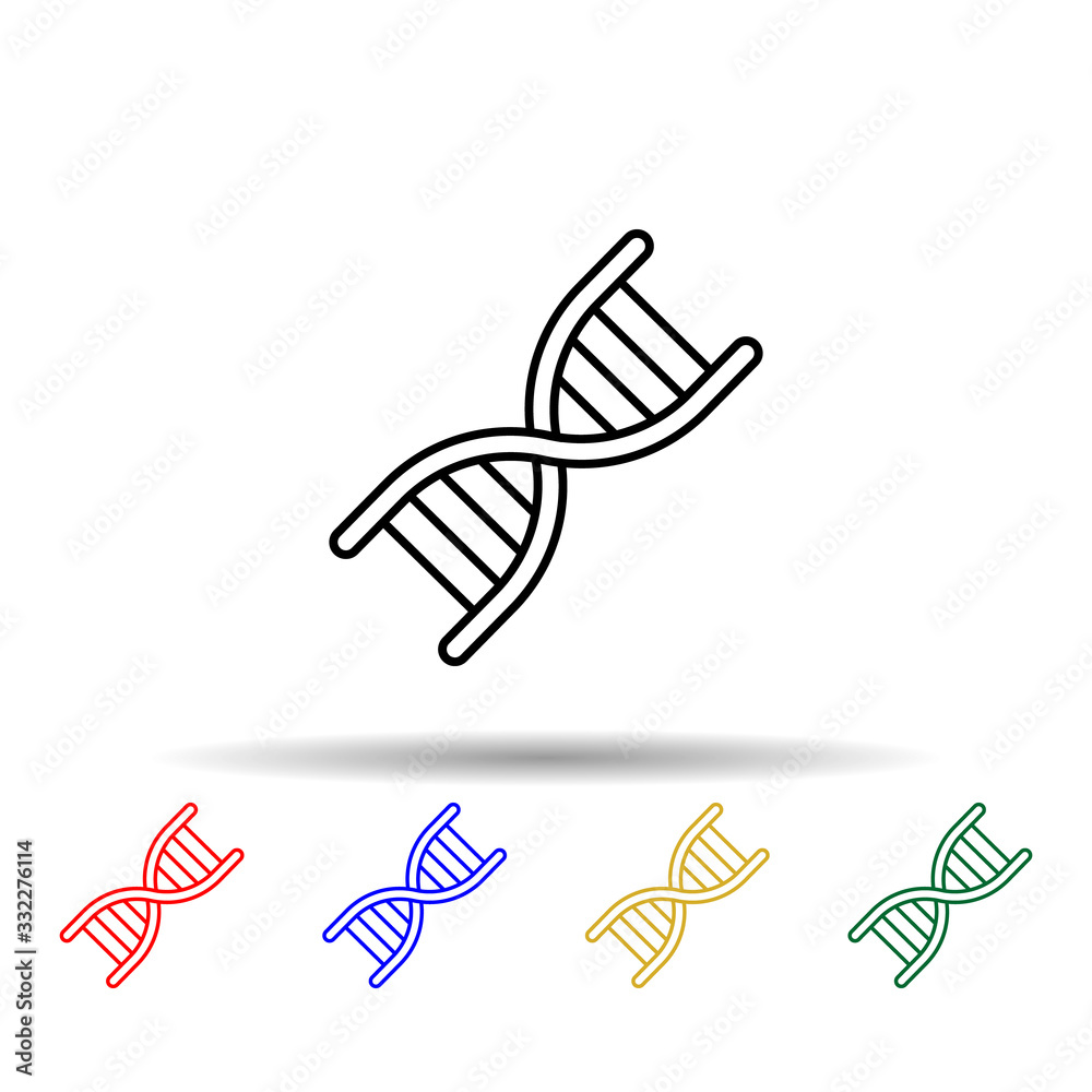 Dna multi color icon. Simple thin line, outline vector of blood ...