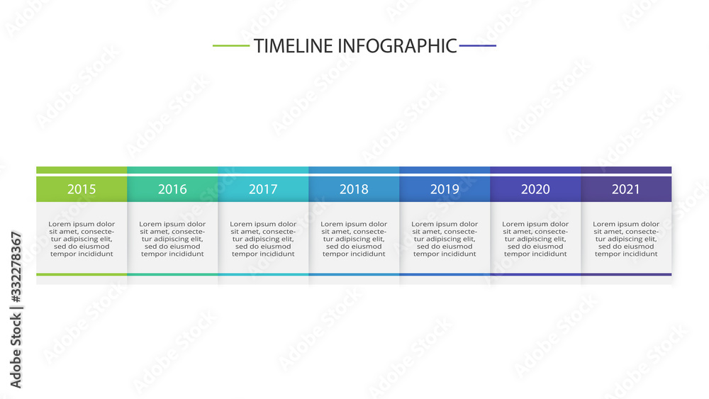 Timeline with 7 elements, infographic template for web, business ...