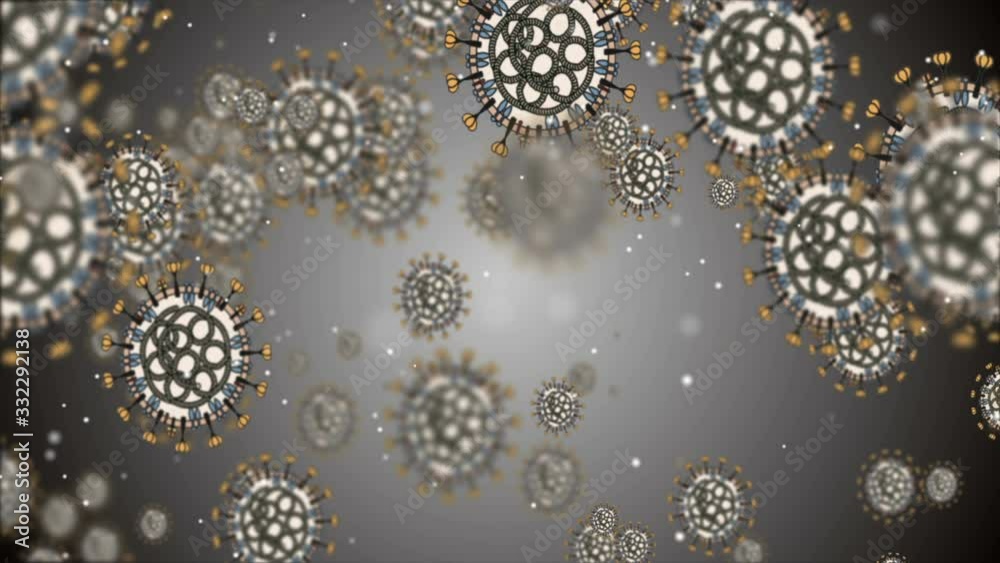 Coronavirus Covid-19 Infected virus 2019-ncov pneumonia in blood ...