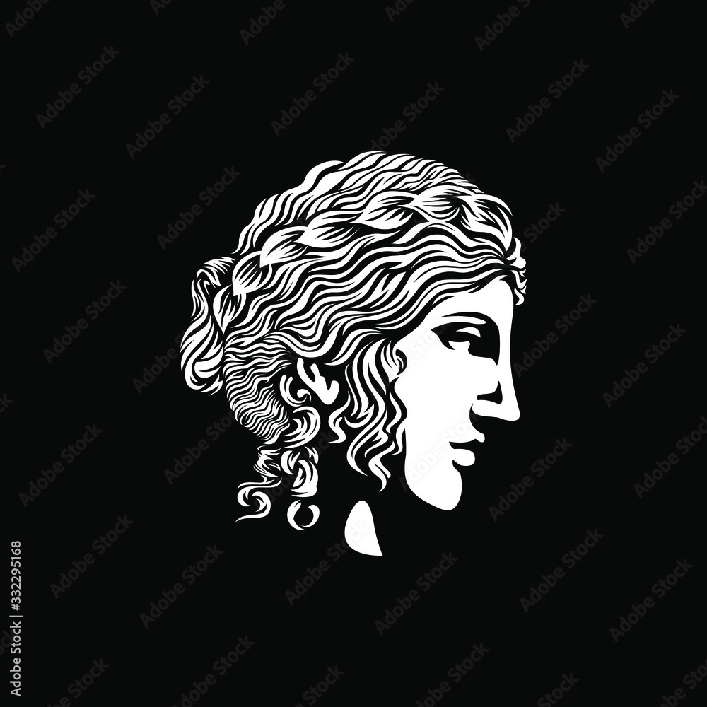 beautiful goddess vector logo design Stock Vector | Adobe Stock