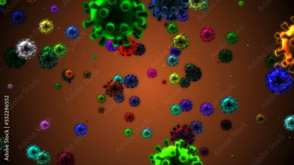Vidéo Stock Medical illustration 2d, 3d animation background of cells ...