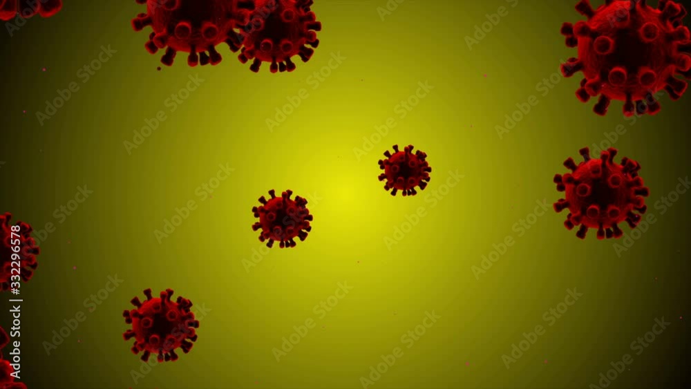 Medical illustration 2d, 3d animation background of cells, bacteria ...