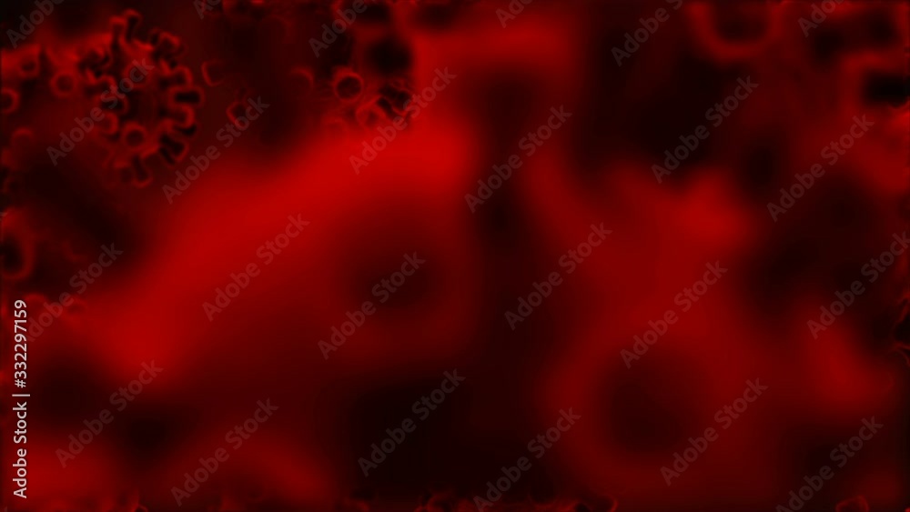 Medical illustration 2d, 3d animation background of cells, bacteria ...