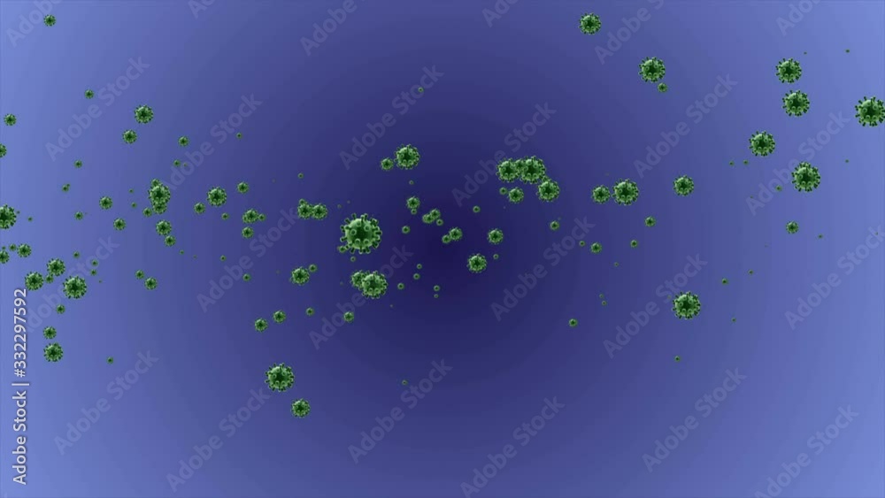 Medical illustration 2d, 3d animation background of cells, bacteria ...