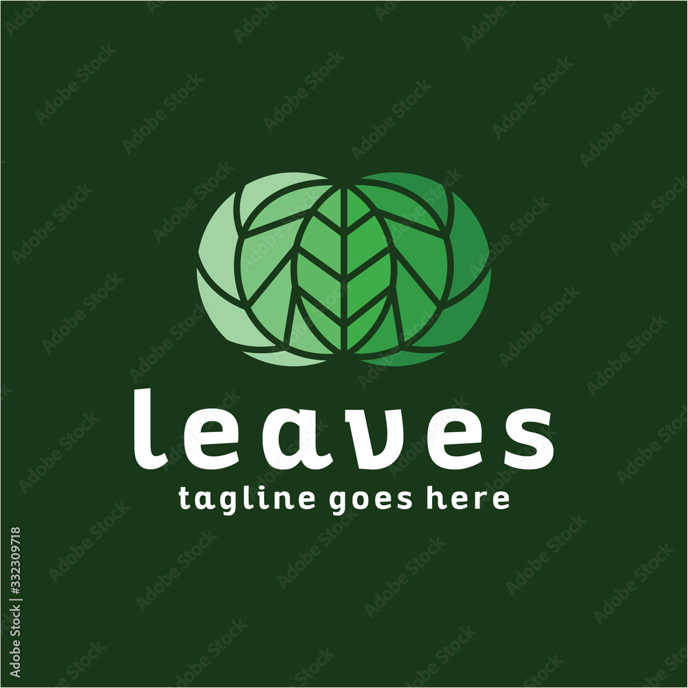 Leaves logo design vector template with Colorful Concept style. Leaf ...