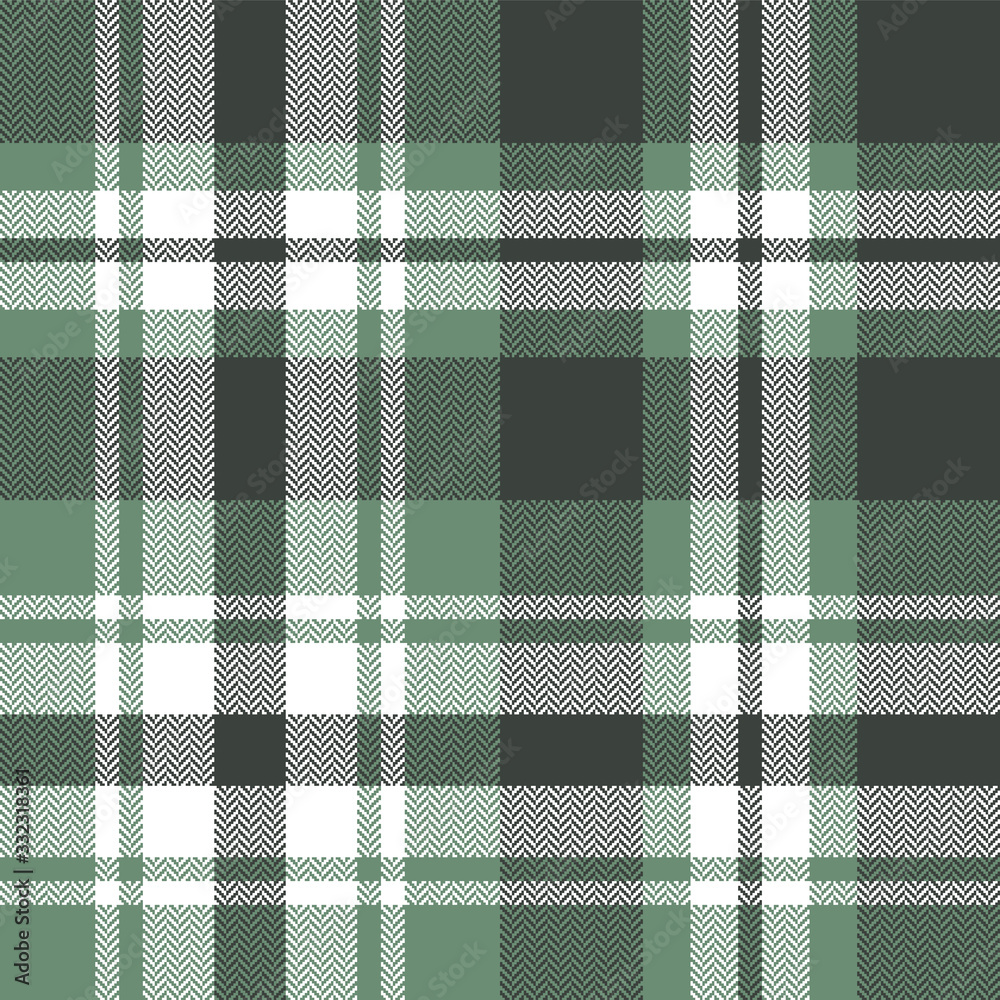 Green plaid pattern vector background. Seamless tartan check plaid in ...