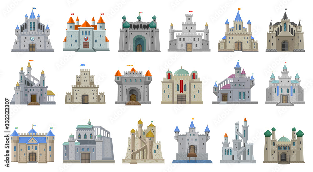 Cartoon Medieval Castles