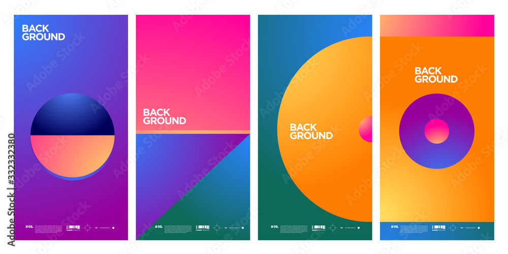 Cover and Poster Design Template for Magazine. Trendy Abstract Colorful ...