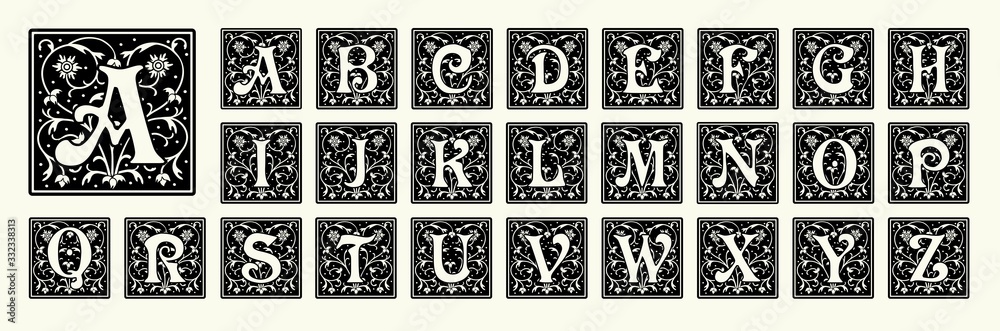Filigree Letters Alphabet