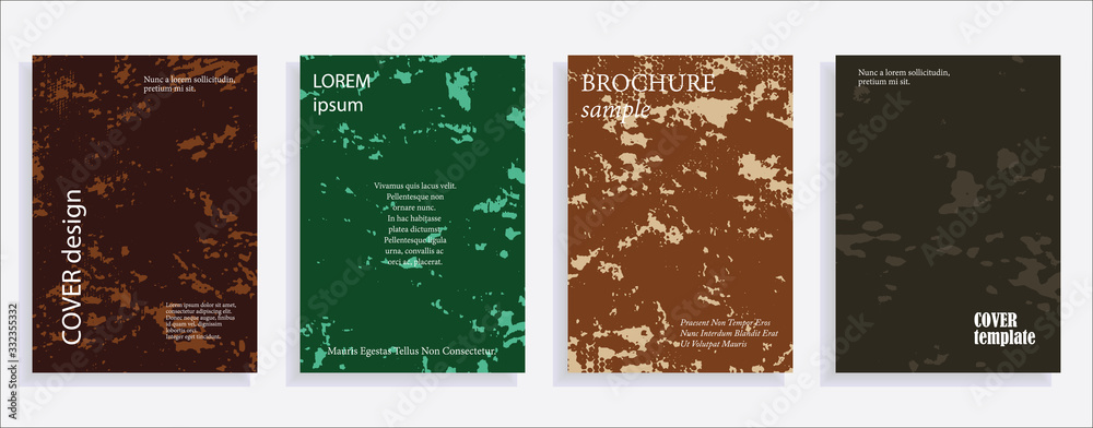 Minimalistic cover design templates. Set of layouts for covers of books ...