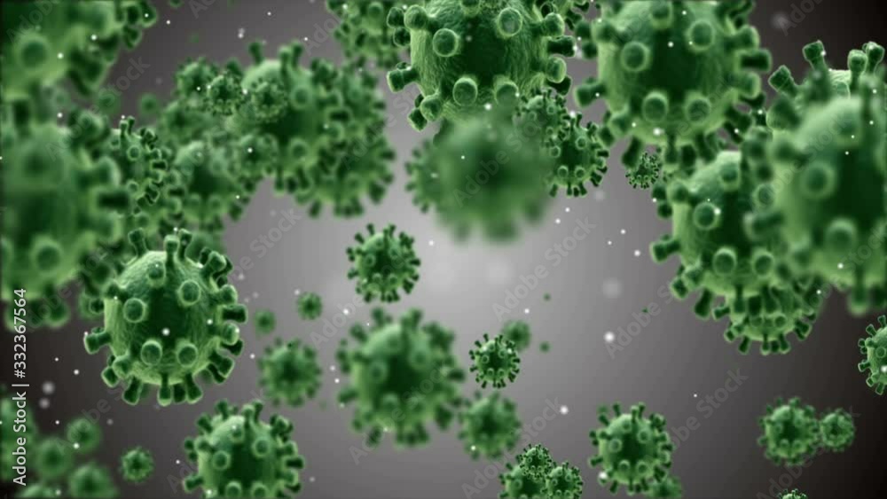 Medical illustration 2d, 3d animation background of cells, bacteria ...