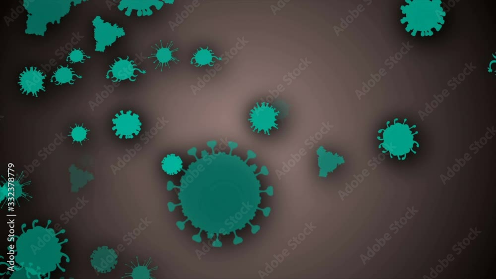Medical illustration 2d, 3d animation background of cells, bacteria ...