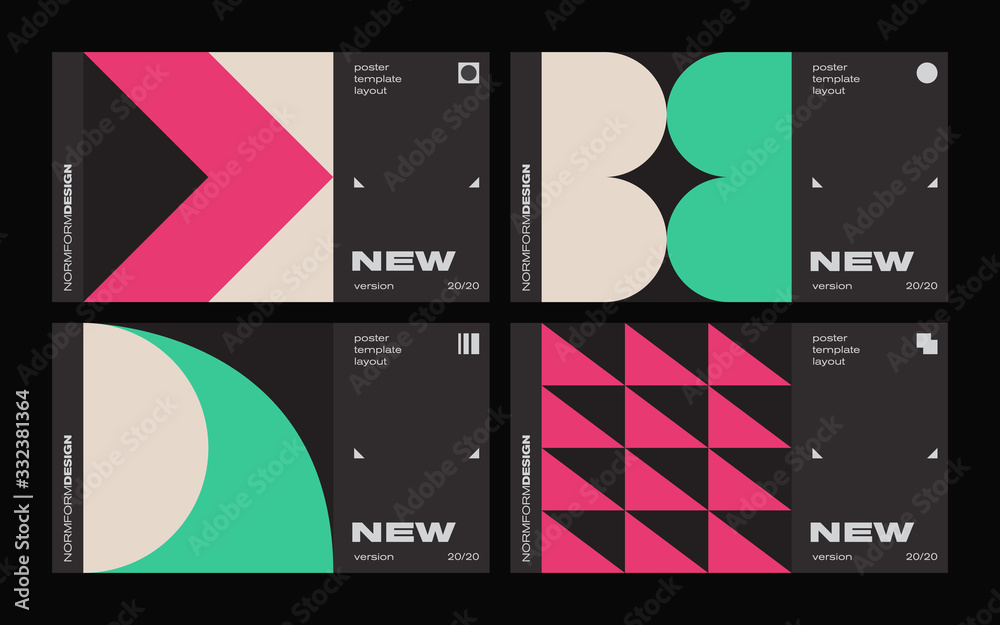 New Modernism Vector Poster Template Design Stock Vector | Adobe Stock