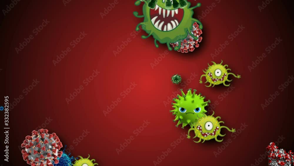 Video „Medical illustration 2d, 3d animation background of cells ...