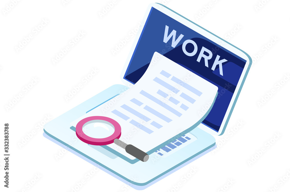 Symbolic working at home, freelancer symbol. Programmer house workplace ...