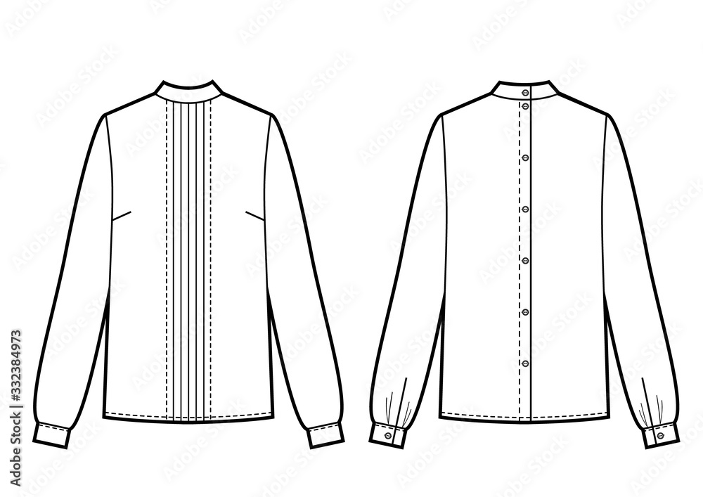 Romantic blouse for lady. Vector illustration. Stock Vector | Adobe Stock