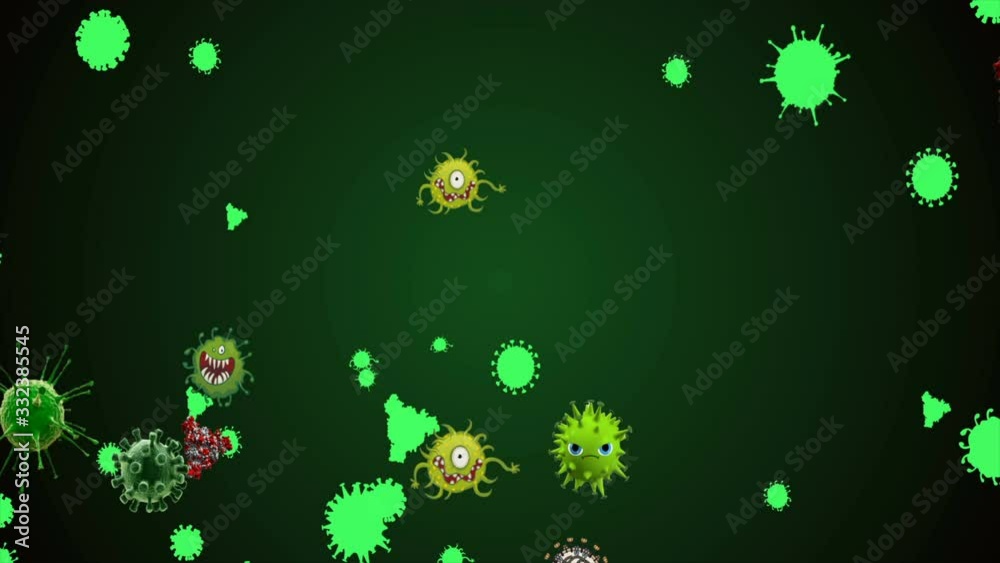 Video „Medical illustration 2d, 3d animation background of cells ...