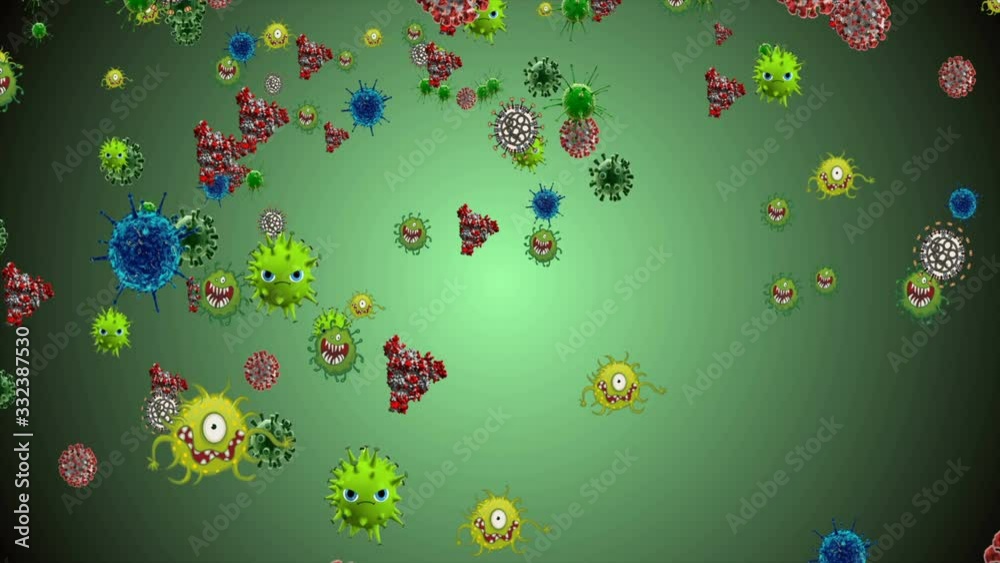 Video „Medical illustration 2d, 3d animation background of cells ...