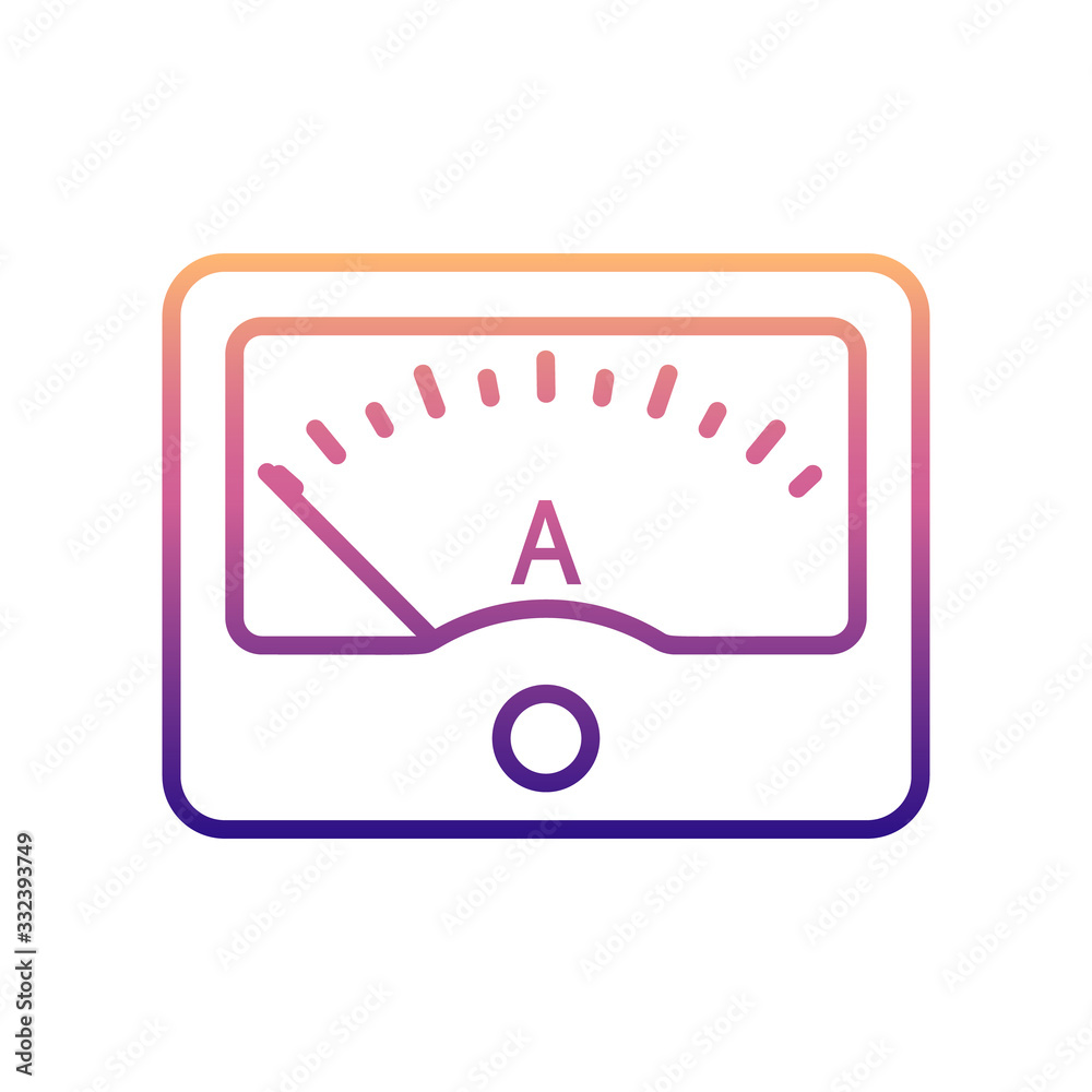ampermeter nolan icon. Simple thin line, outline vector of Measuring ...