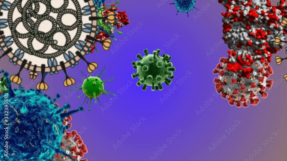 Video „Medical illustration 2d, 3d animation background of cells ...