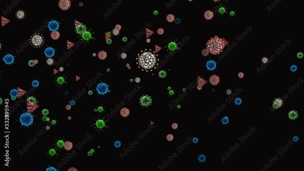 Video „Medical illustration 2d, 3d animation background of cells ...