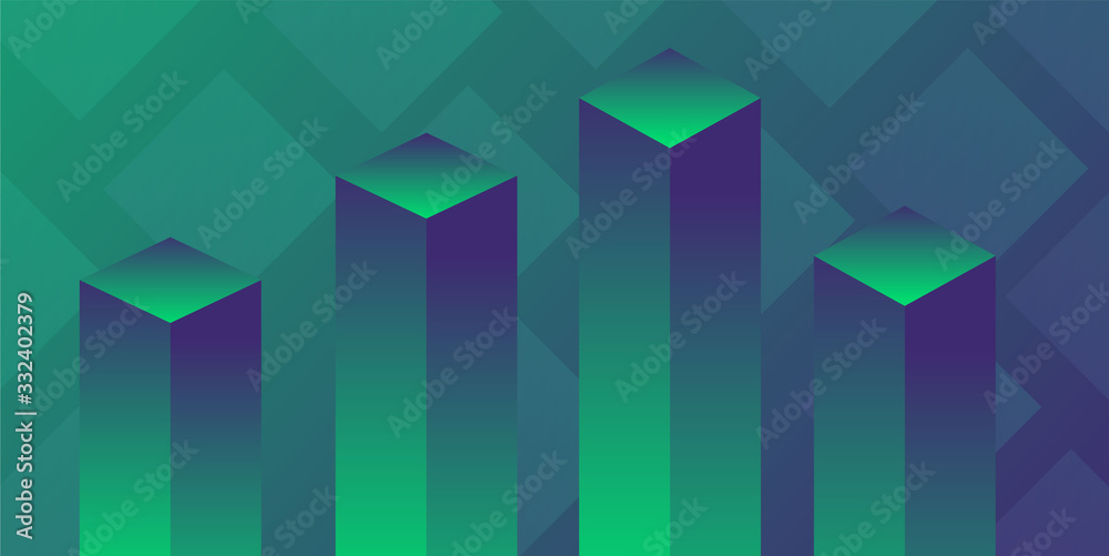 Abstract Geometry Bar Chart Background Template Stock Vector | Adobe Stock
