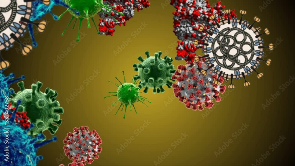 Video „Medical illustration 2d, 3d animation background of cells ...