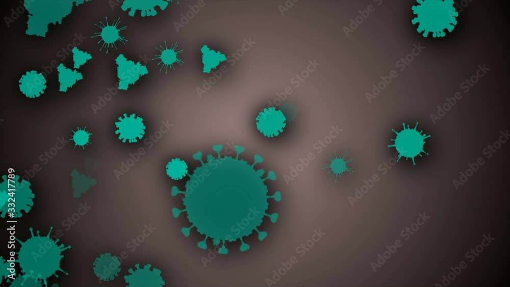 Medical illustration 2d, 3d animation background of cells, bacteria ...