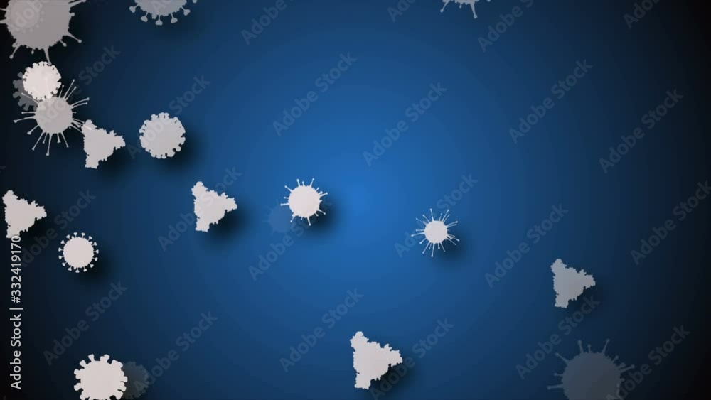 Medical illustration 2d, 3d animation background of cells, bacteria ...