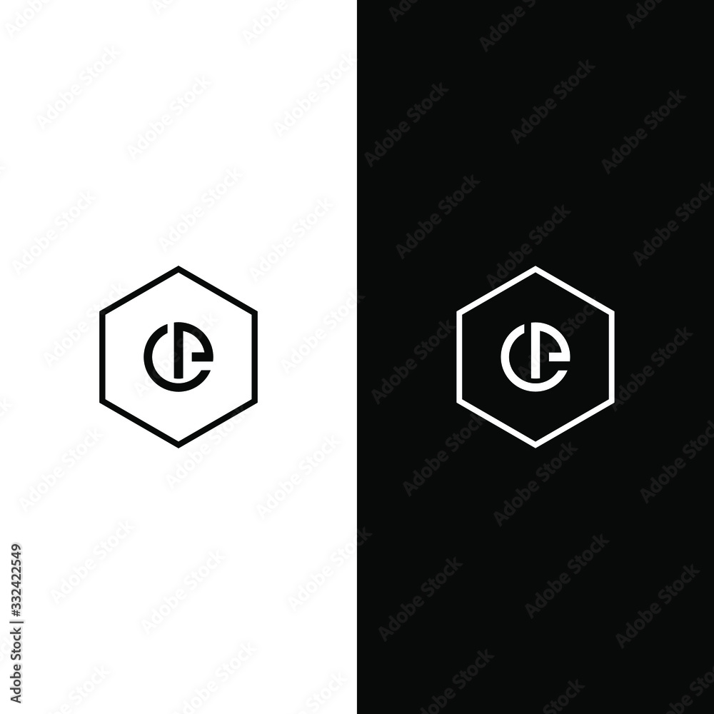 Abstract letter CP logo vector Stock Vector | Adobe Stock