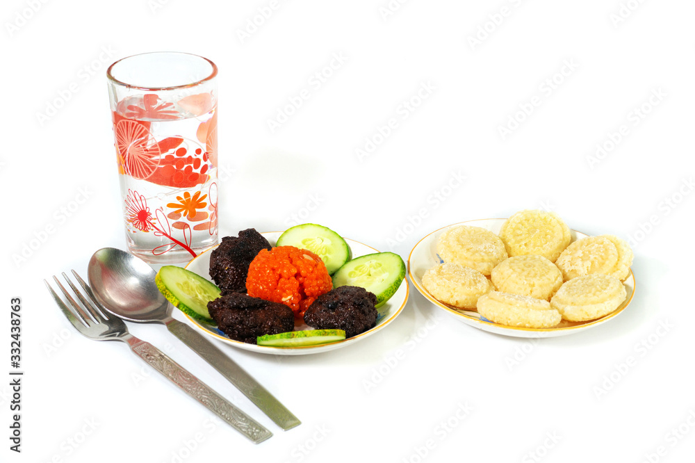 Indian sweets served in two white Ceramic plate by gulab jamun,Peda ...