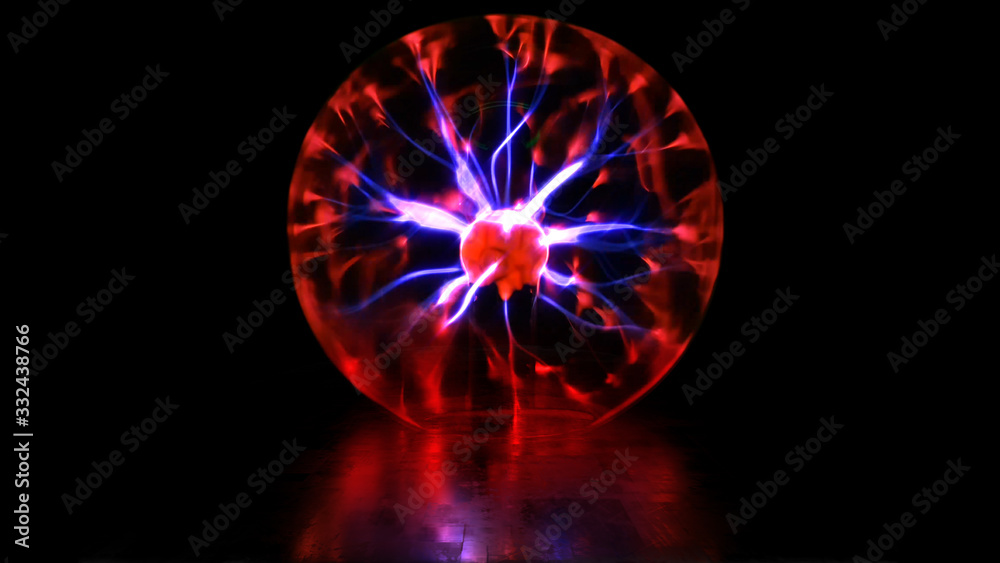 Stockillustratie 3D rendering of a plasma discharge lamp with high ...