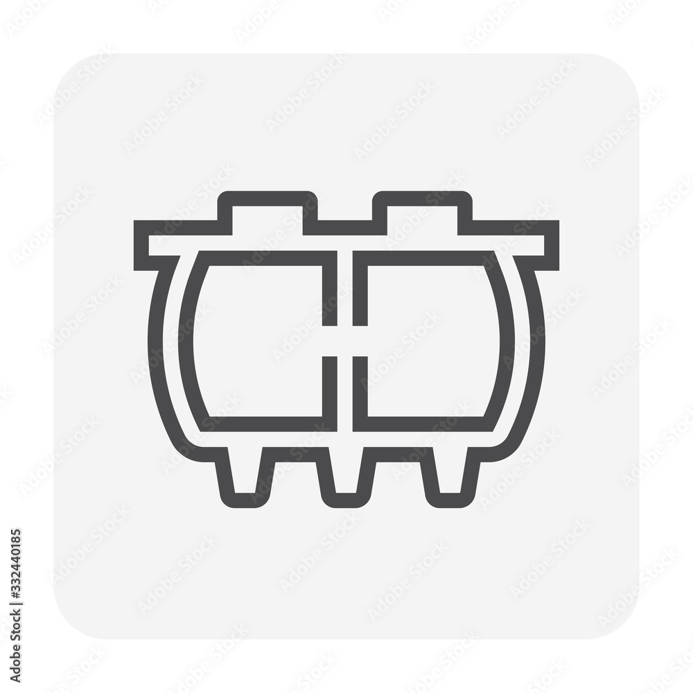 Septic tank vector icon. That sanitation equipment part of drainage ...