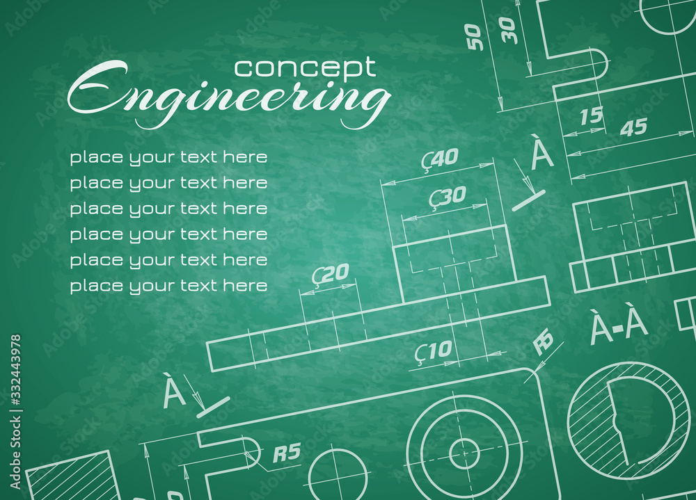 Engineering concept. Abstract engineering background for design ...