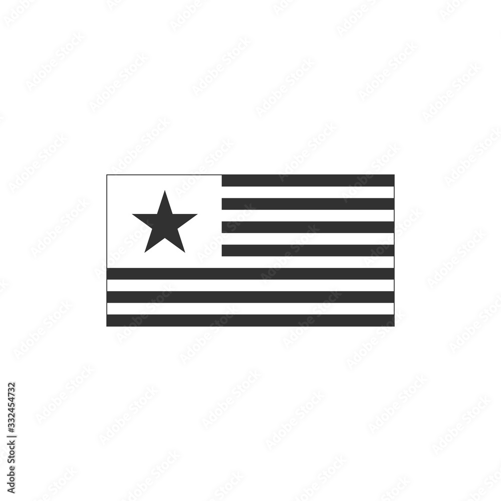 Abstract one star black USA Flag Design. Stock Vector illustration ...