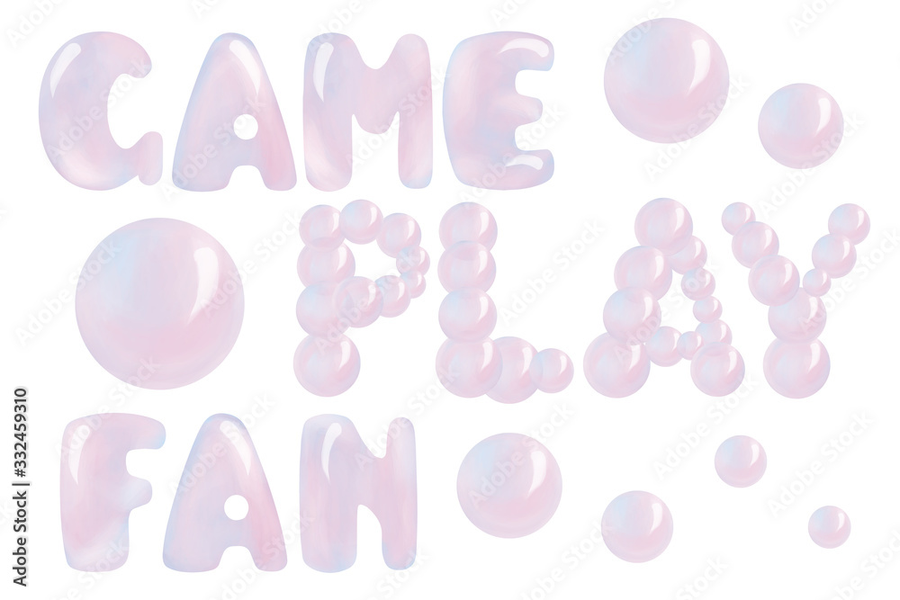 Bright cartoon bubbles word- art. Clip art, bathroom joy topography set ...