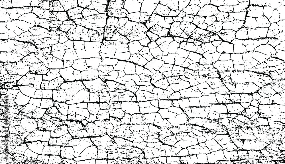 Cracked Surface Grunge Texture Vector. Uneven Overlay. Distressed ...