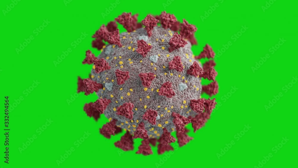 Covid-19 Virus Structure in Electron Microscope Close-up Seamless ...