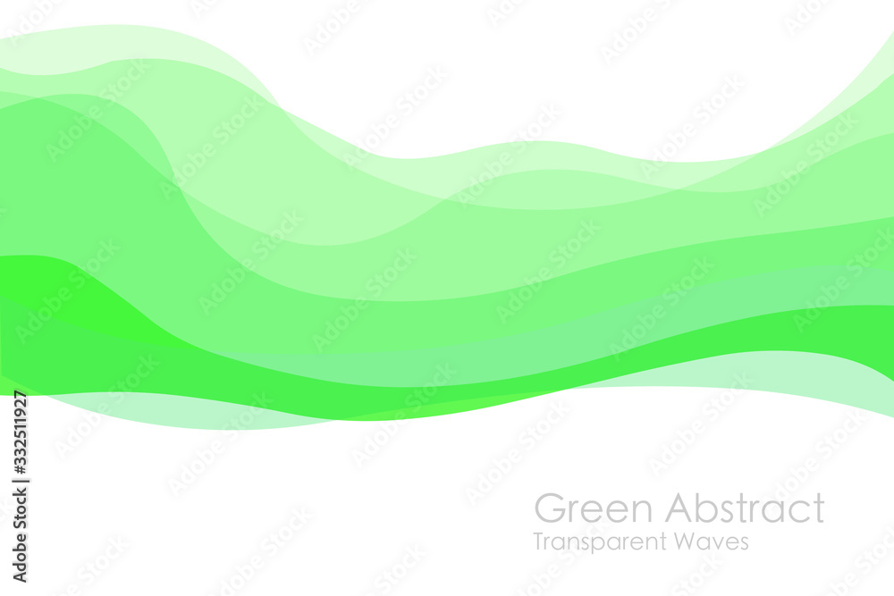 Green abstract wave transition. Light dark gradient green wavy stream ...