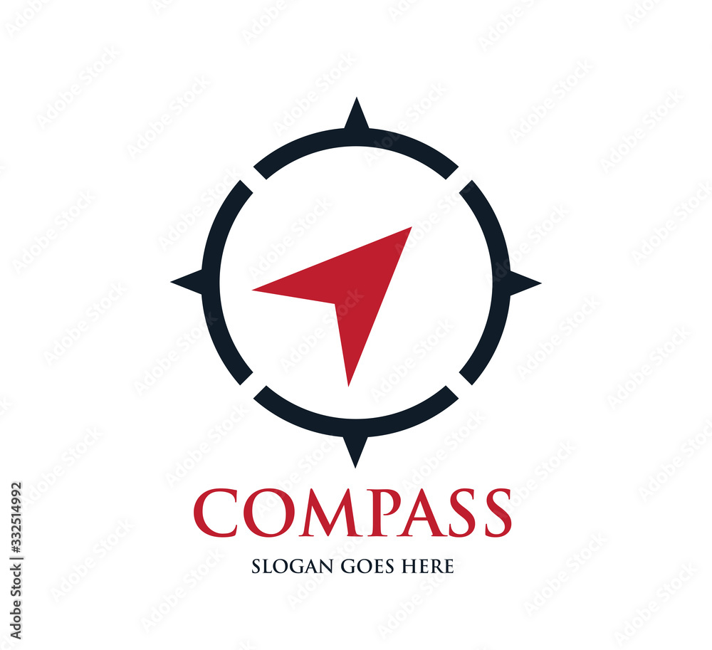 Compass icon vector logo template Stock Vector | Adobe Stock