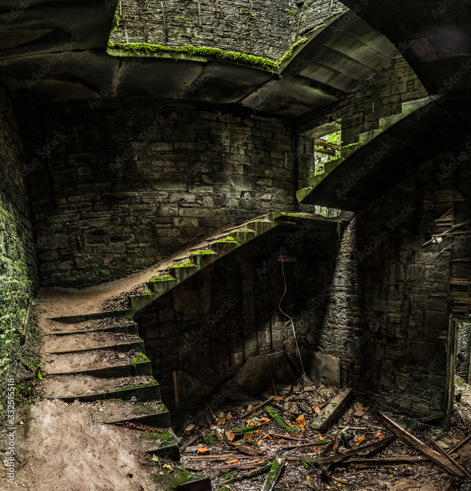 Old stairs in a celtic ruins Stock Photo | Adobe Stock