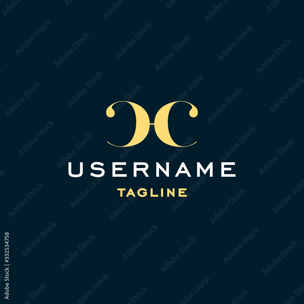 letter H logo design inspiration . letter CHA logo design . luxury ...