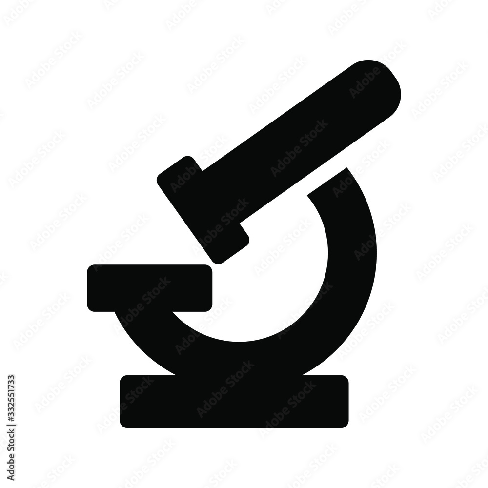 Microscope icon , science template logo vector illustration isolated ...